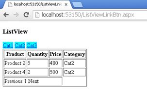 Binding Data in ListView on LinkButton Click